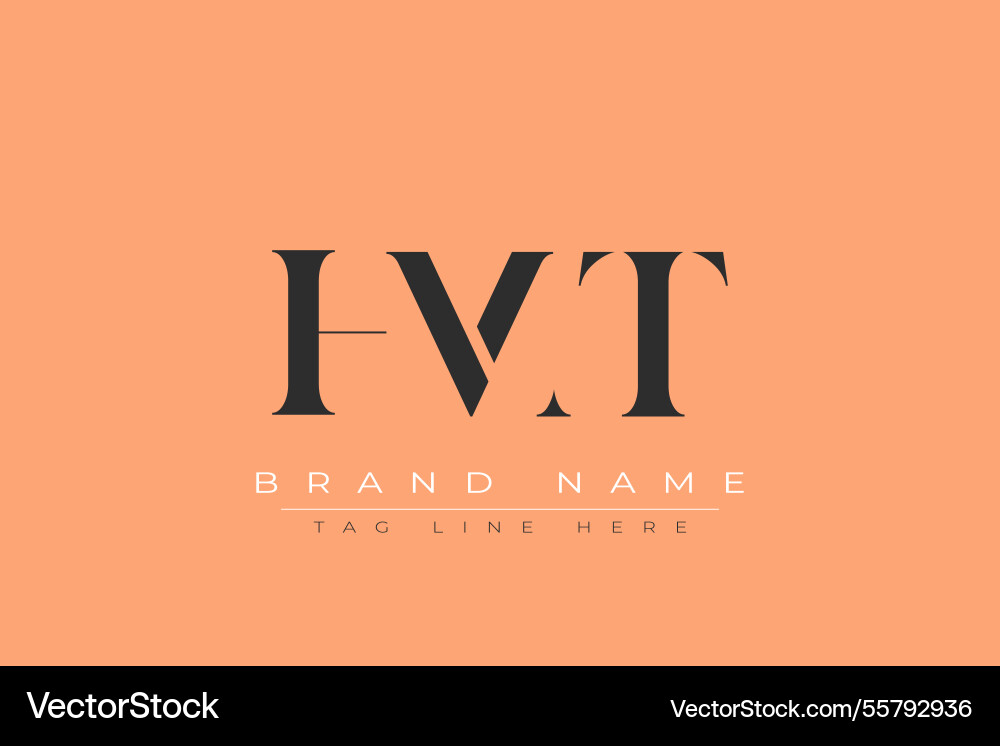 Hmt abstract letter logo design Royalty Free Vector Image