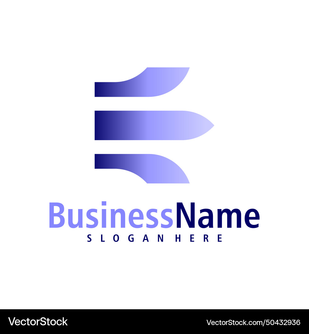 Letter e logo design creative initial Royalty Free Vector