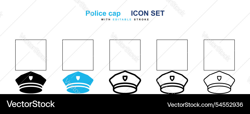 Police cap icon Royalty Free Vector Image - VectorStock