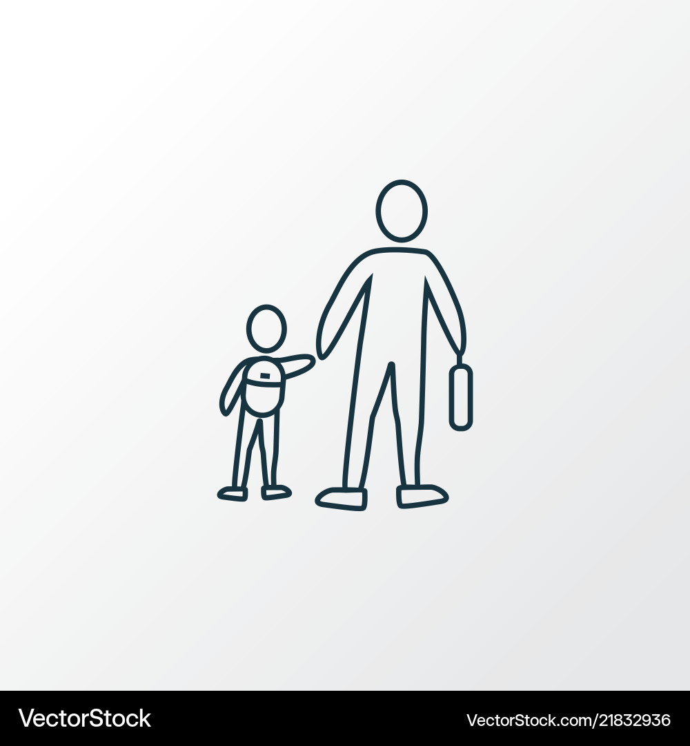 Primary school icon line symbol premium quality Vector Image