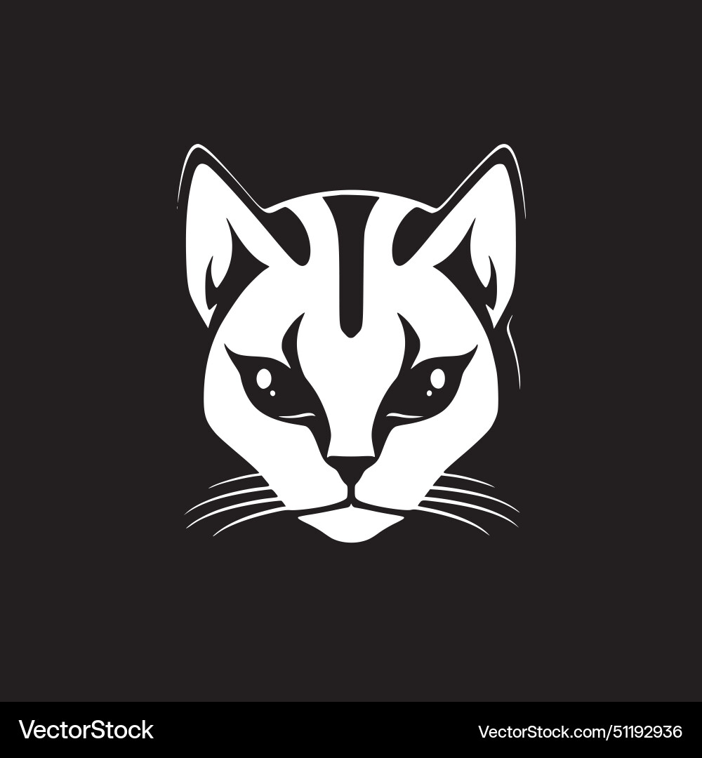 Siamese - minimalist and flat logo Royalty Free Vector Image