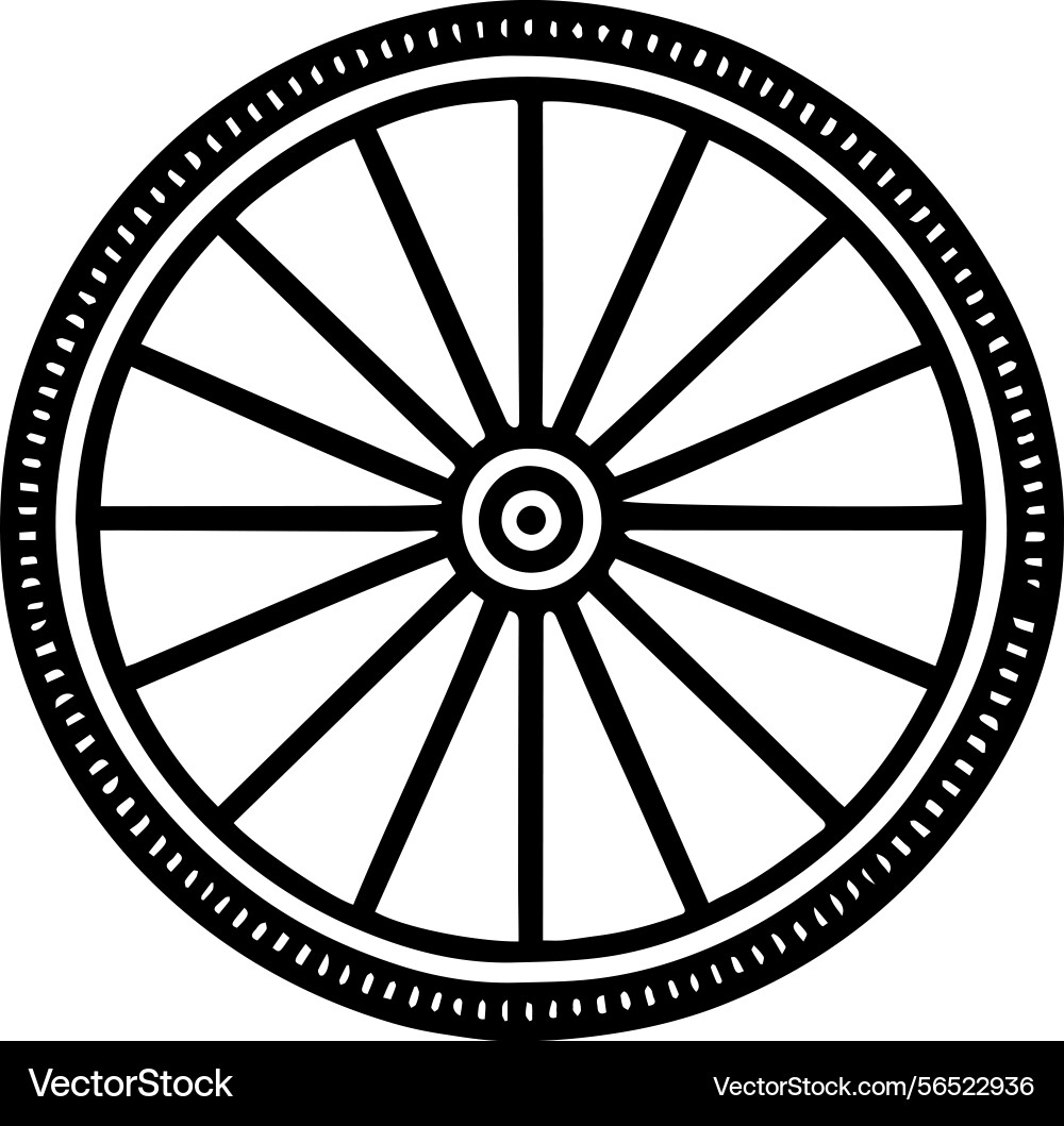 Simple icon of a bicycle wheels logo design Vector Image