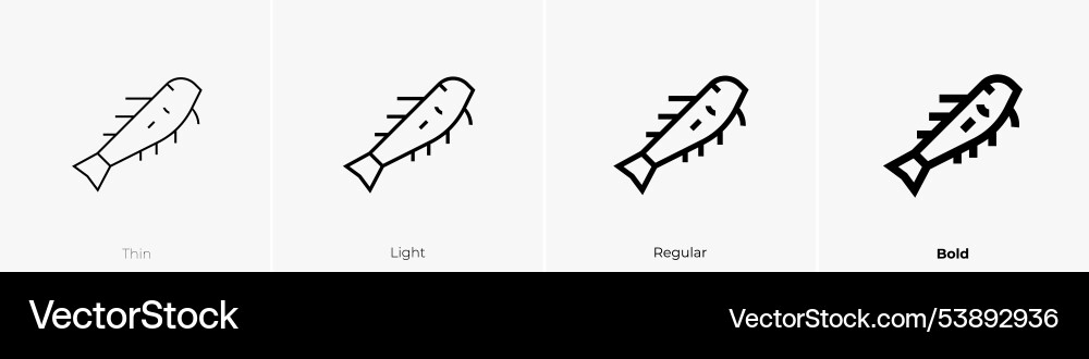 Spider Fisch Ikone dünnes Licht regelmäßig und fett