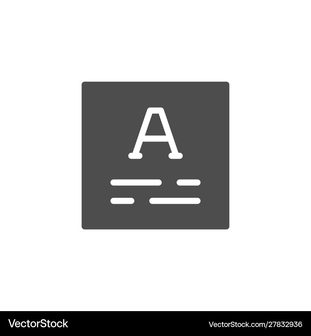 Text content symbol icon or copywriting Royalty Free Vector