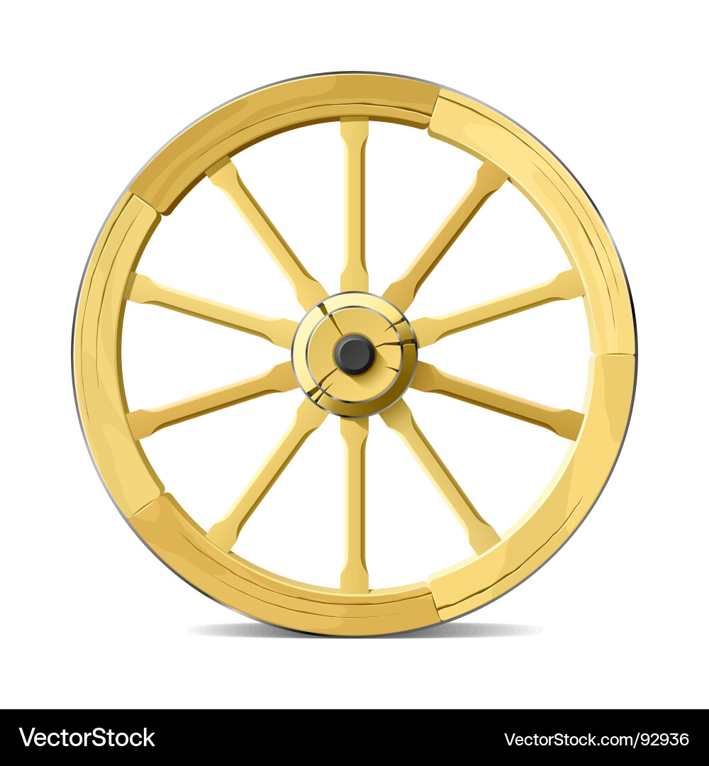Wagon wheel Royalty Free Vector Image - VectorStock