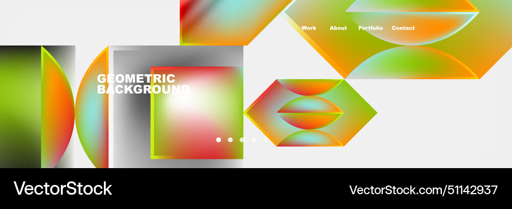 Colorful gradients with abstract geometric shapes Vector Image