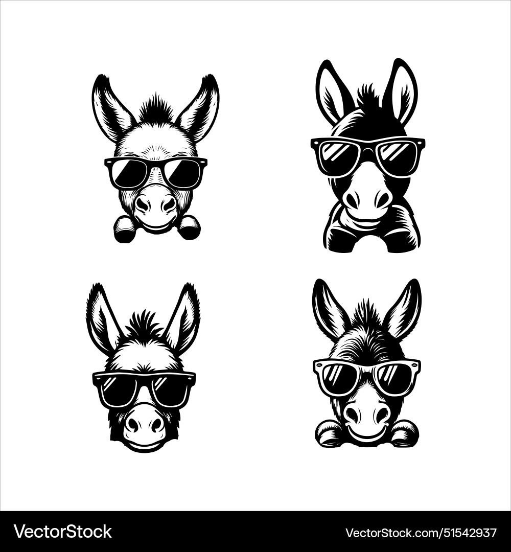 Donkey svg Royalty Free Vector Image - VectorStock
