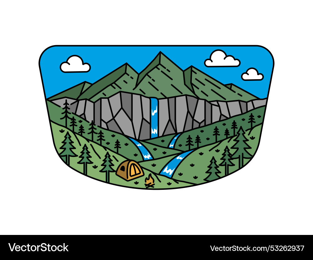 Natural scenery in the frame Royalty Free Vector Image