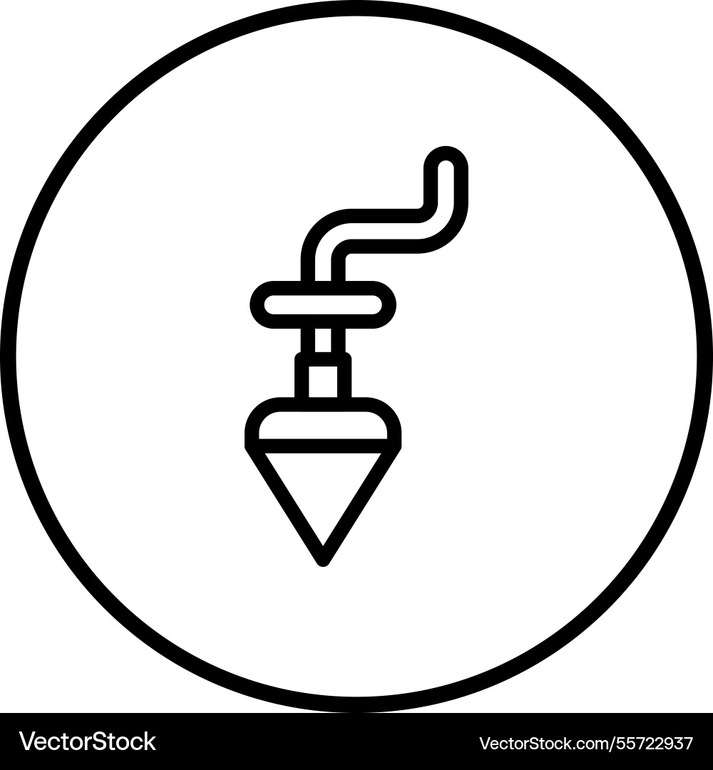 Plumb bob icon design Royalty Free Vector Image