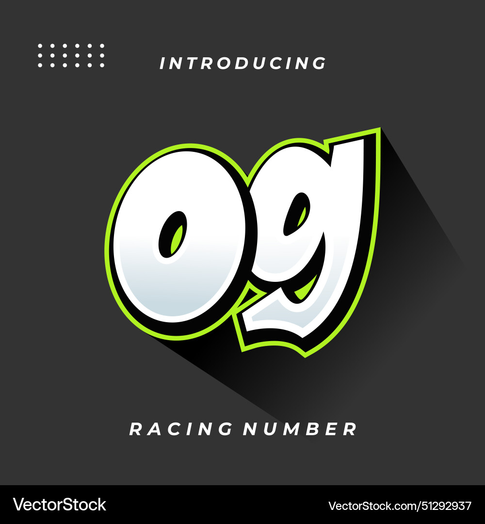 Premium racing number template Royalty Free Vector Image