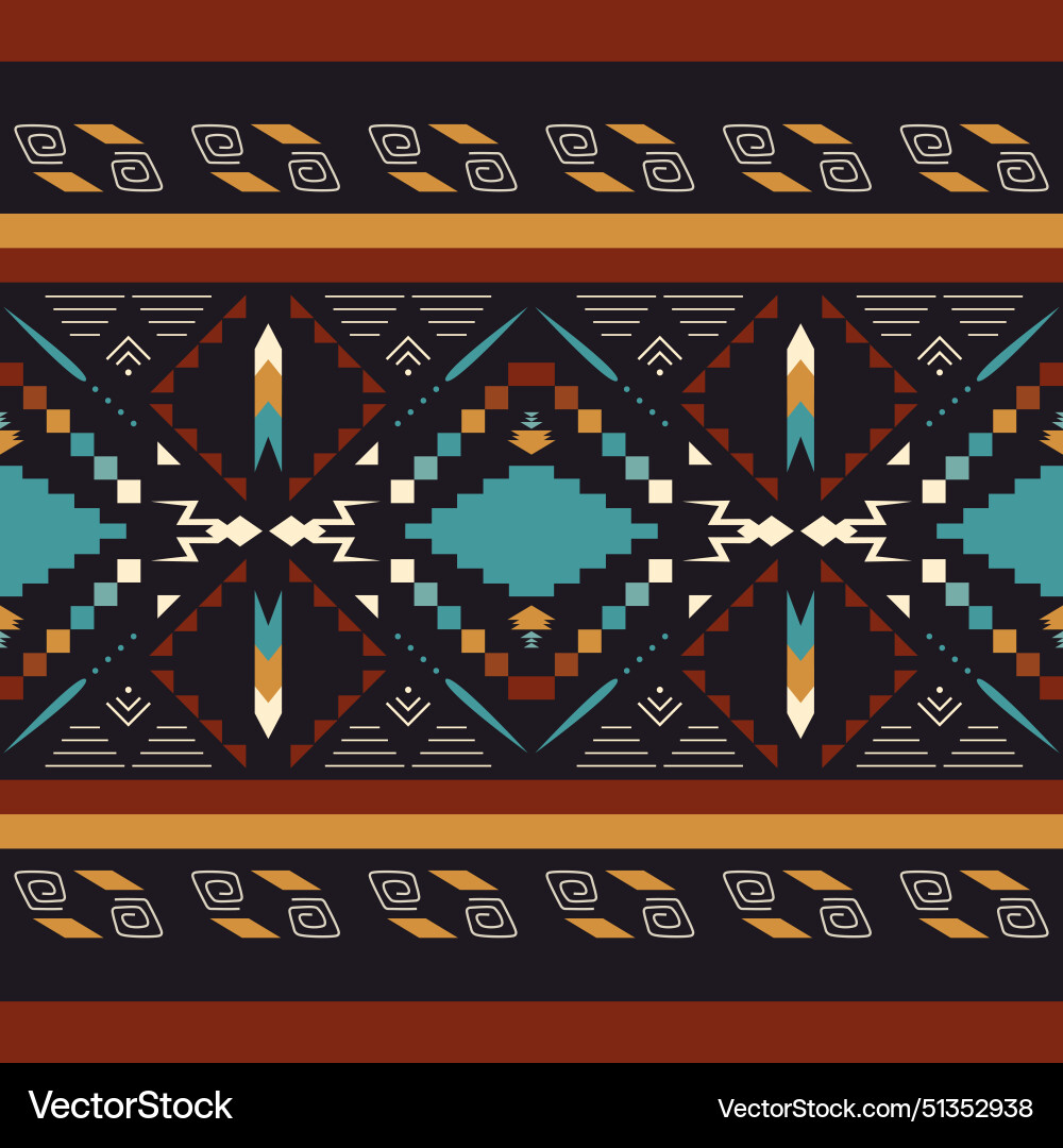 Aztec abstract geometric seamless pattern Vector Image