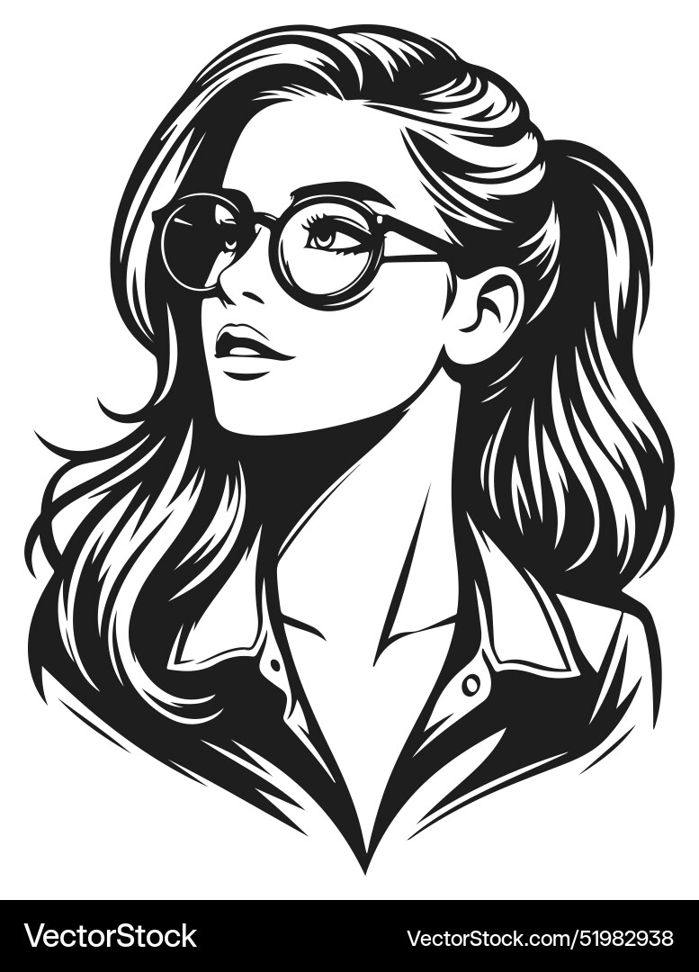 Beautiful mordan girls silhouette design Vector Image