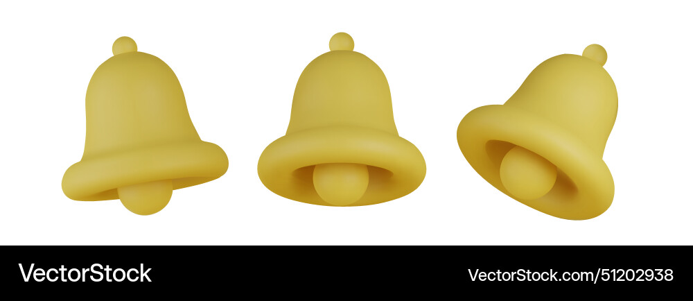 Bell notifications set of bells icon with new Vector Image