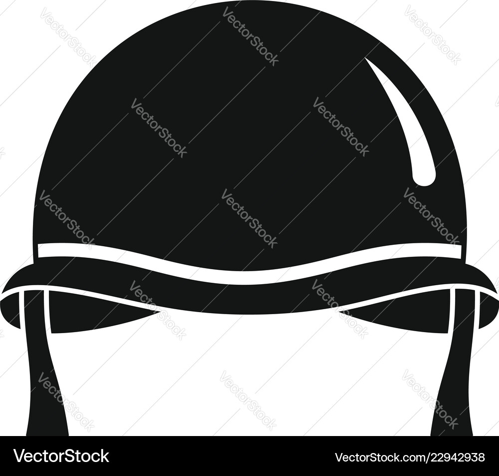 Combat helmet icon simple style Royalty Free Vector Image