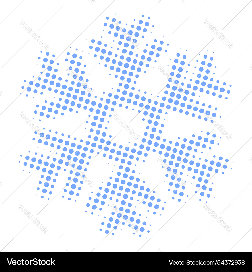Dotted Schneeflocke Modell isoliert auf transparent