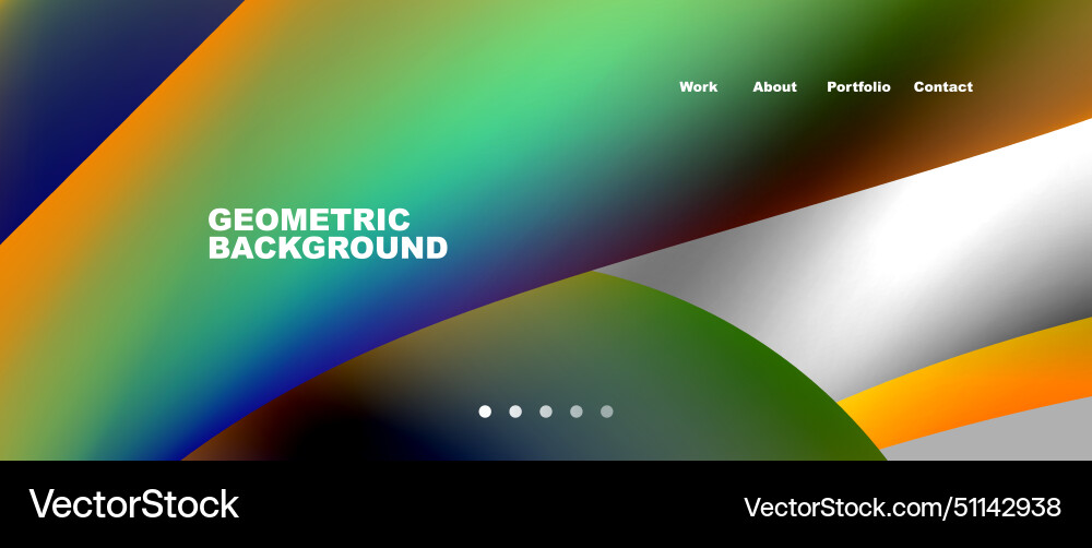 Dynamic flowing shapes concept design composition Vector Image