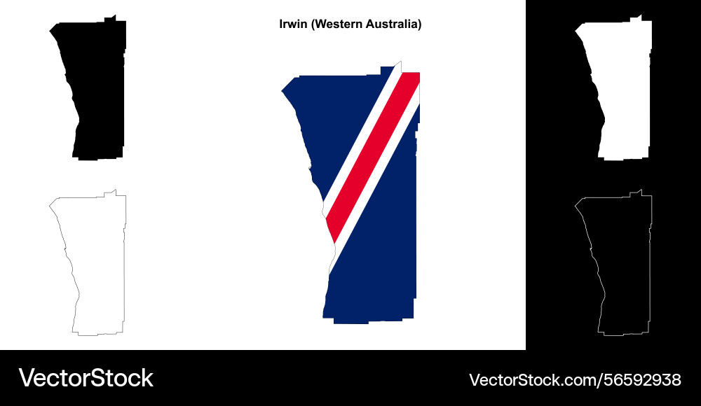 Irwin outline map Royalty Free Vector Image - VectorStock