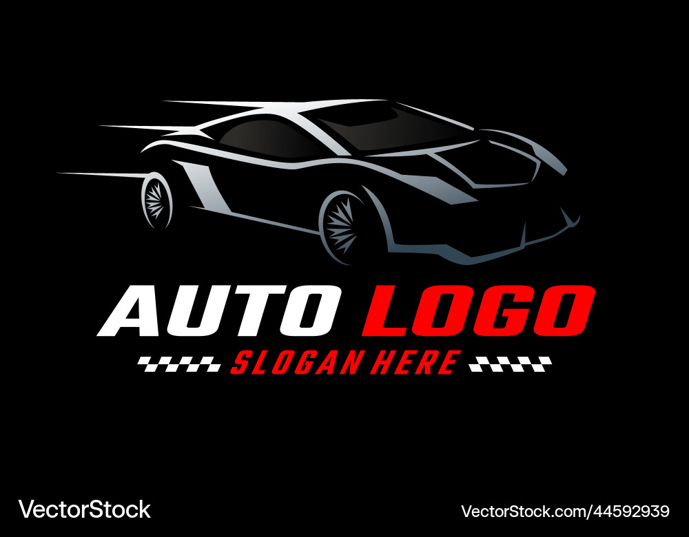 Automotive speed car logo Royalty Free Vector Image