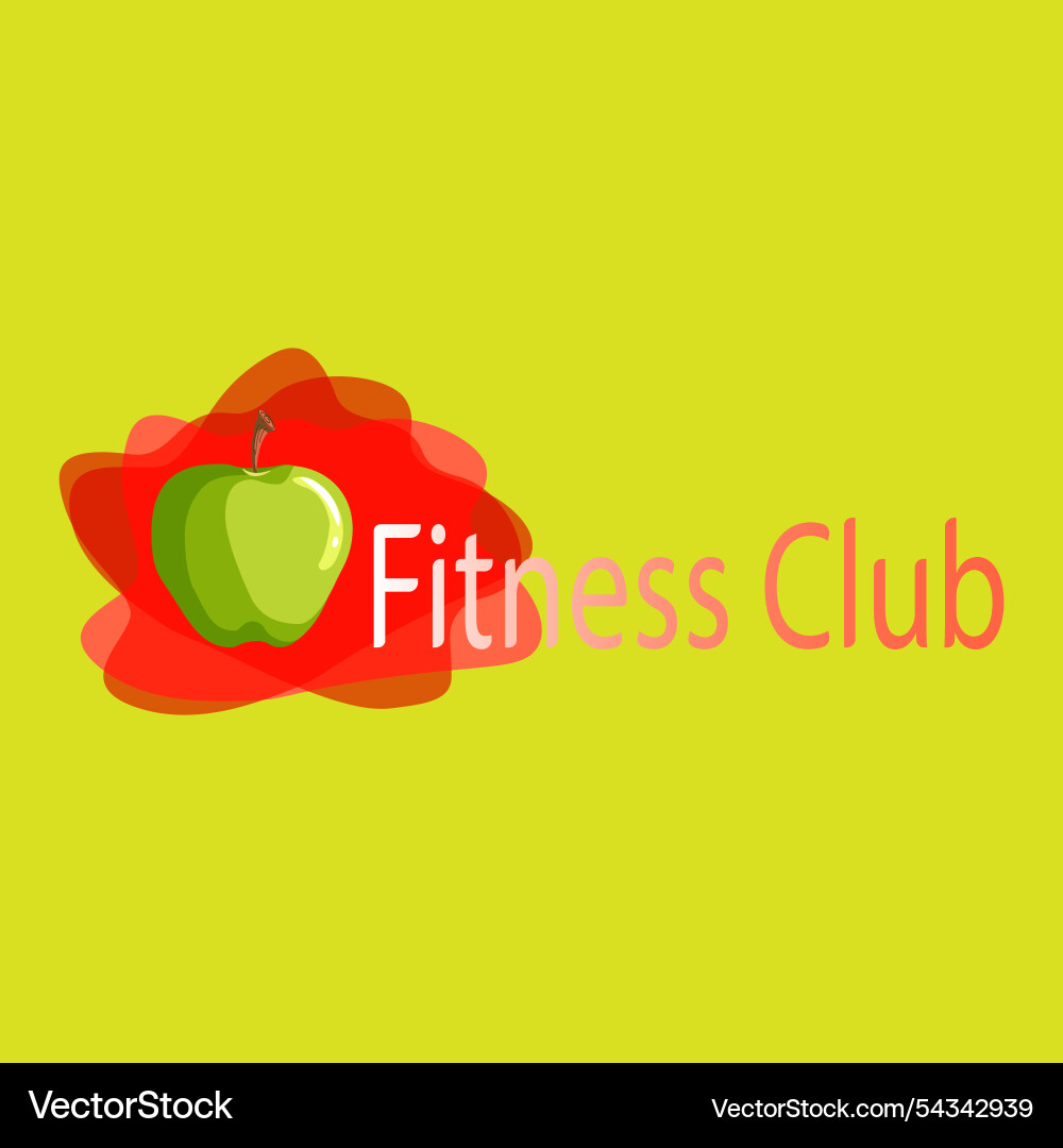 Fitness club logo graphics Royalty Free Vector Image