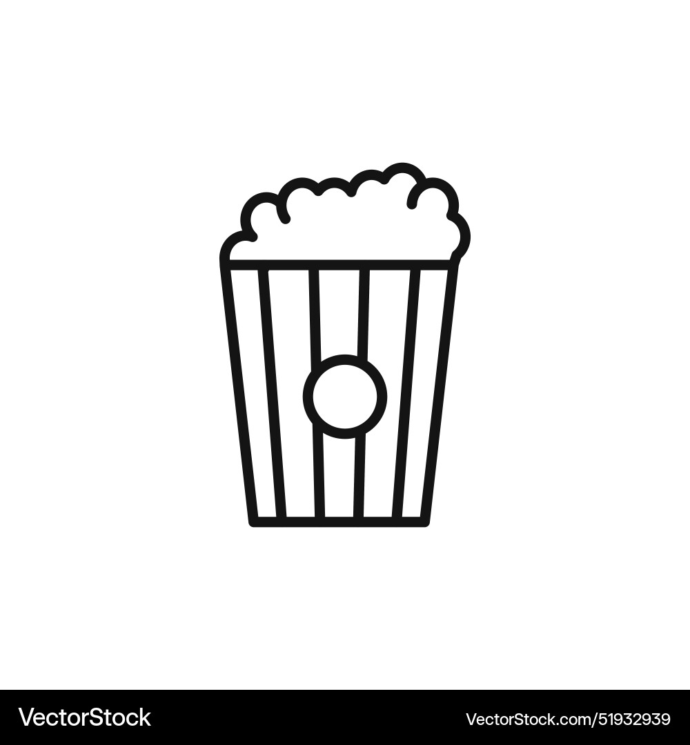 Popcorn bucket icon ideal for entertainment apps Vector Image
