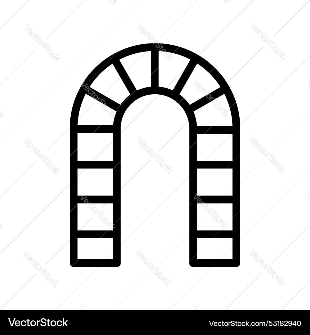 Archway icon isolated on white background Vector Image