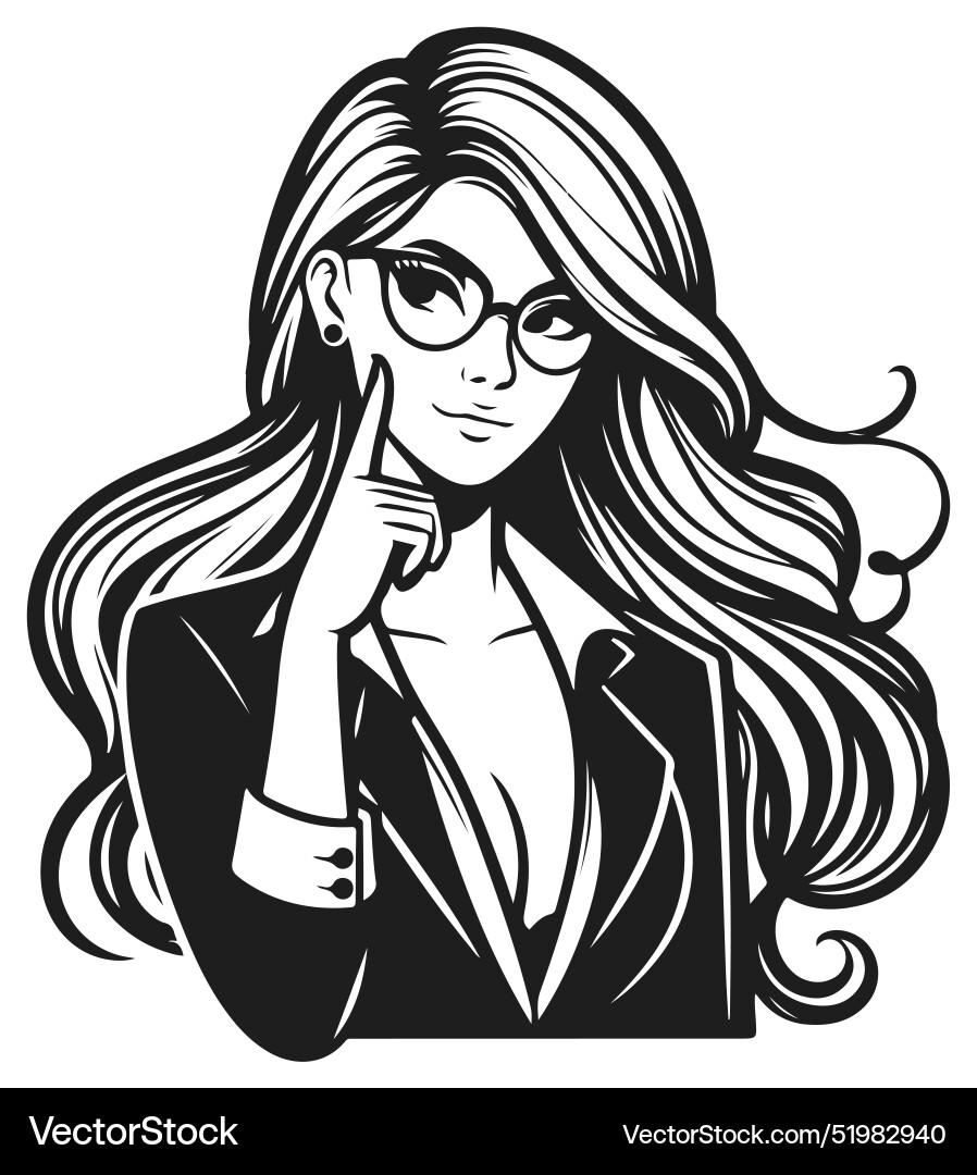 Beautiful mordan girls silhouette design Vector Image