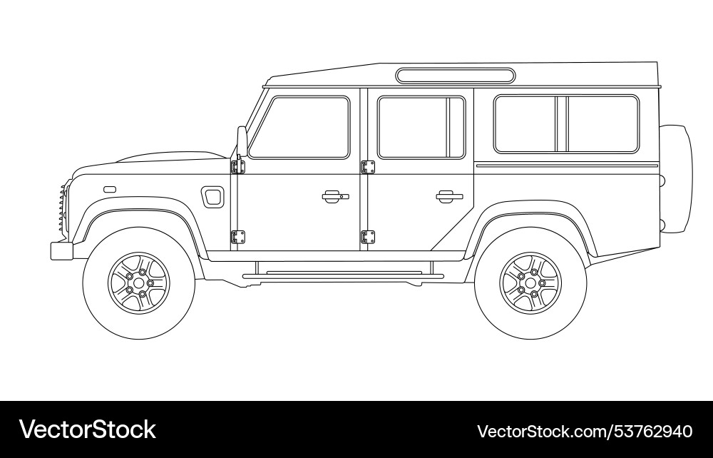 Land rover defender Royalty Free Vector Image - VectorStock