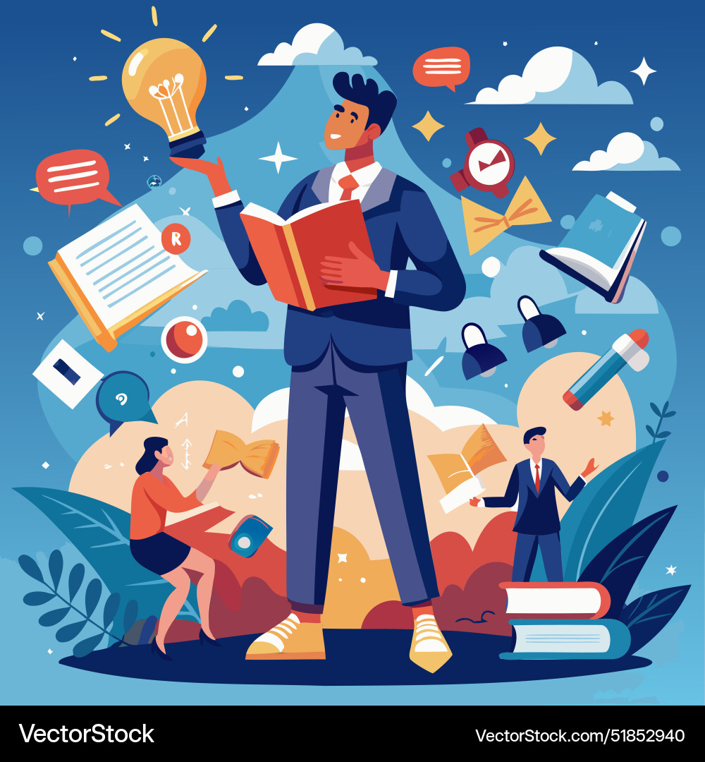 Storytelling for brand success Royalty Free Vector Image