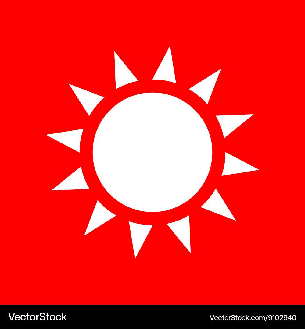 Sun sign Royalty Free Vector Image - VectorStock
