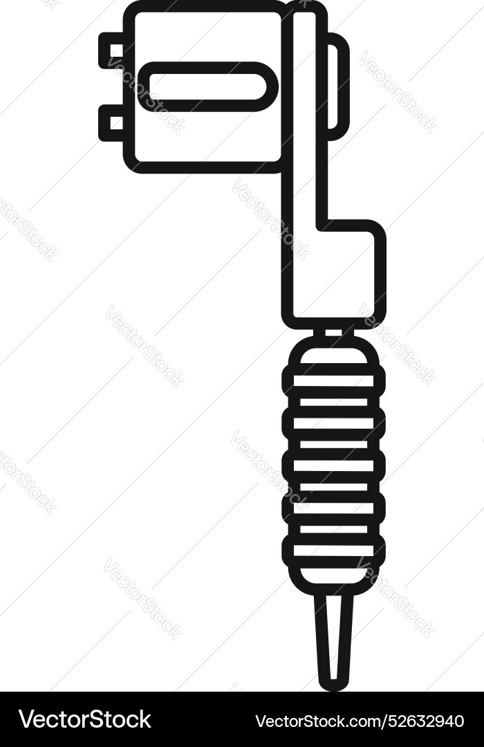 Tattoo machine drawing minimalist Royalty Free Vector Image