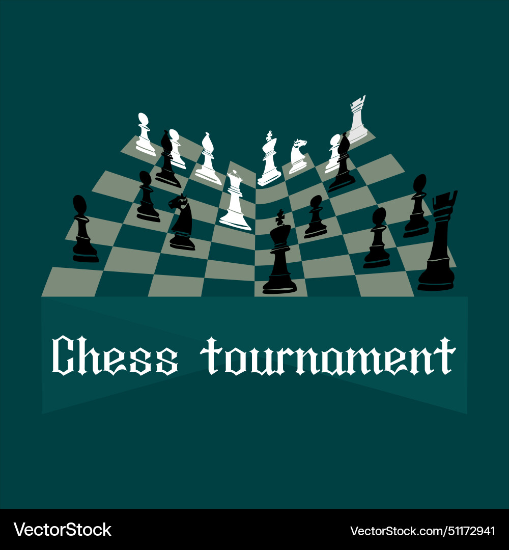 About chess tournament flyer design Royalty Free Vector