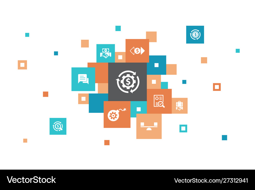 Asset management infographic 10 steps pixel design