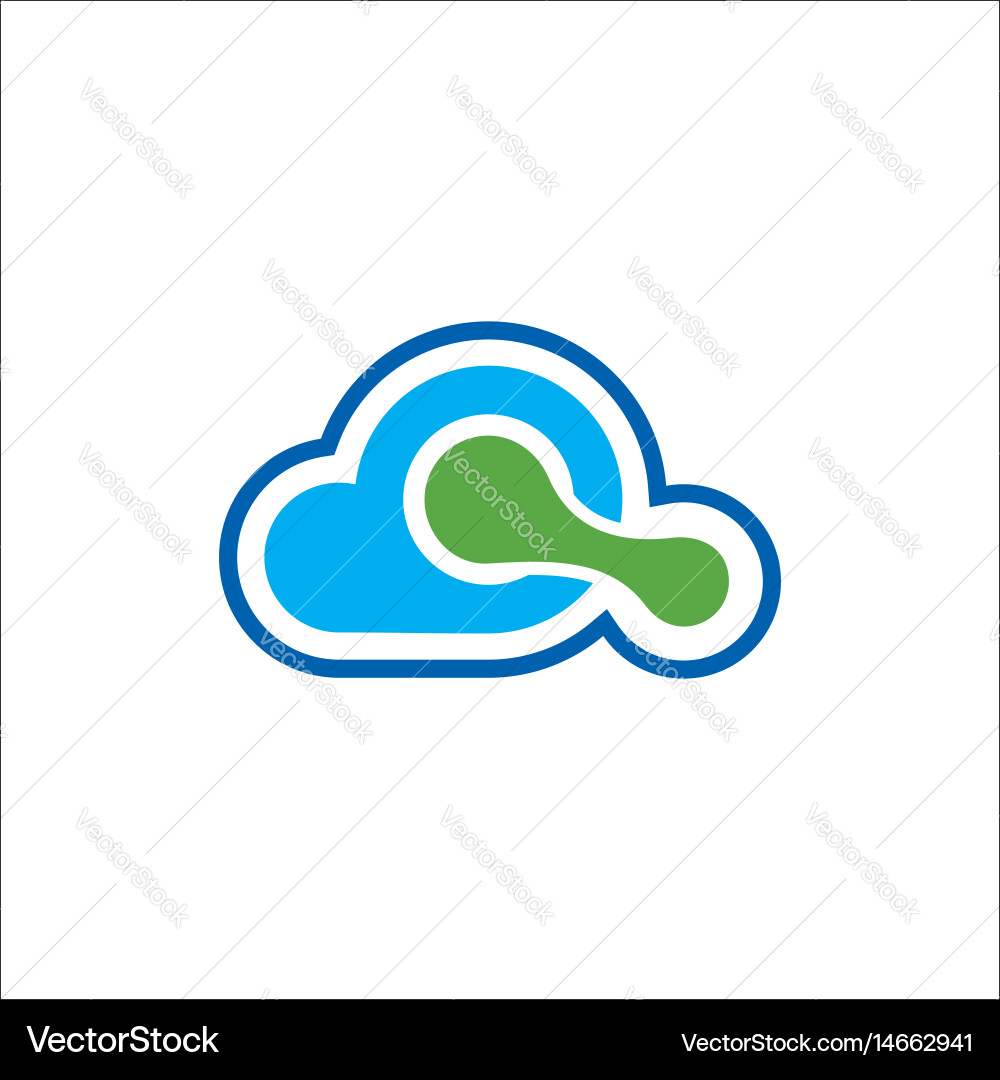 Cloud connection logo Royalty Free Vector Image