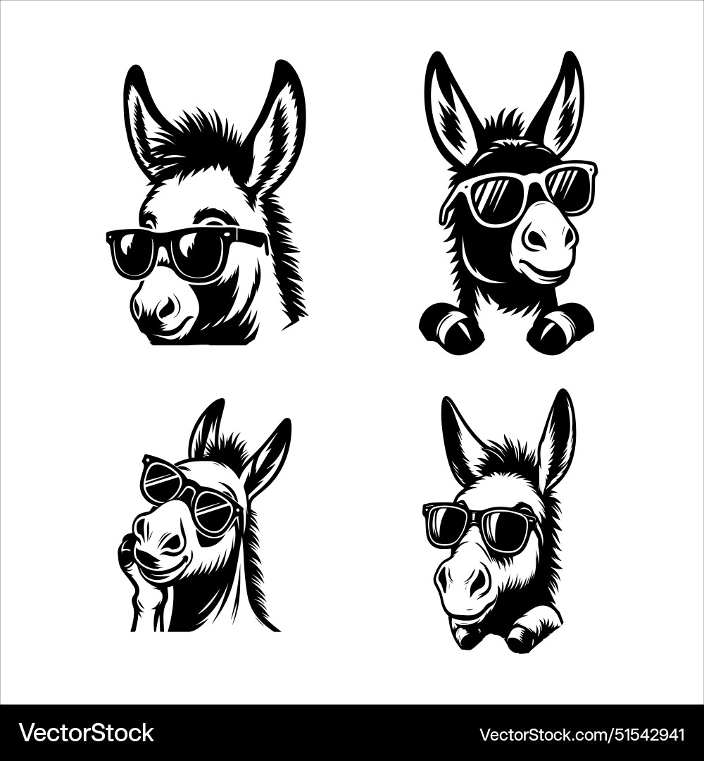 Donkey svg Royalty Free Vector Image - VectorStock