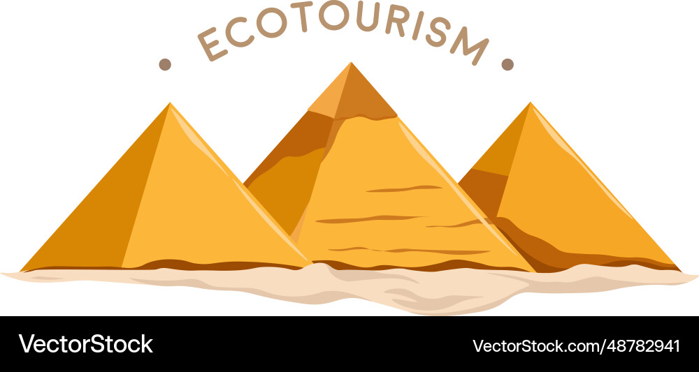 Egyptian Pyramids - Desert Landscape Royalty Free Vector