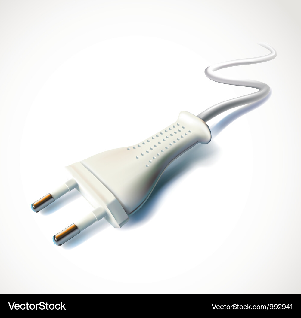 Electric plug Royalty Free Vector Image - VectorStock