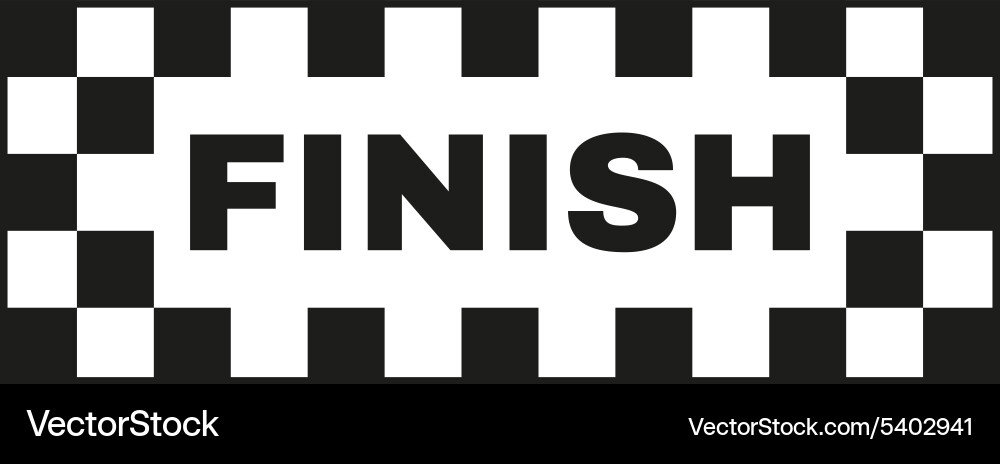 Finish icon symbol flat Royalty Free Vector Image