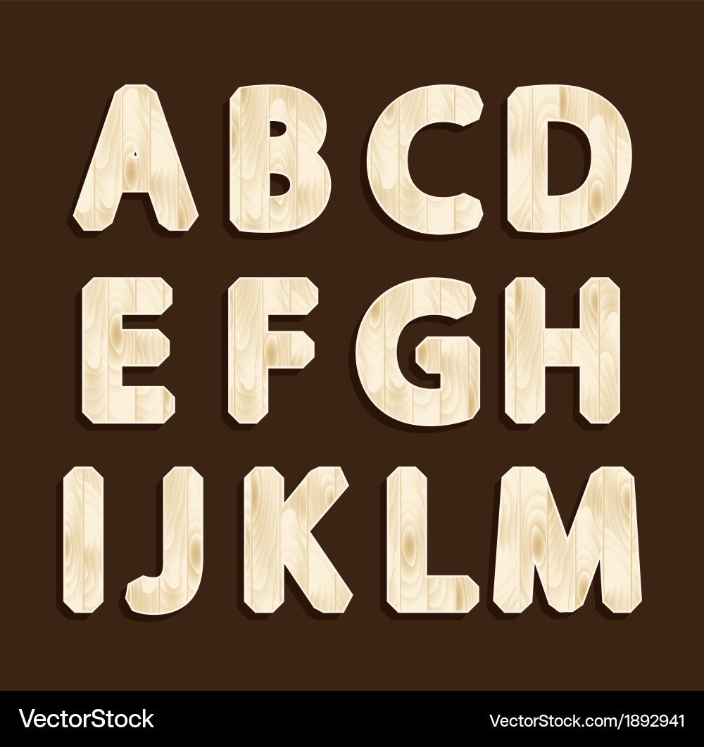 Font01 Royalty Free Vector Image - VectorStock