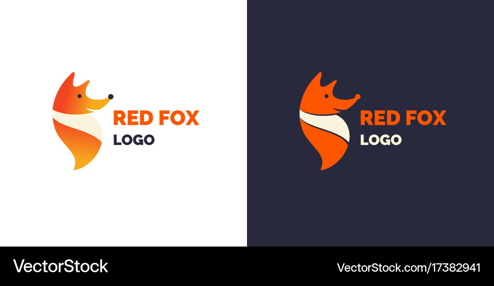 Moderne Fuchs-Logo und Emblem Lizenzfreies Vektorbild