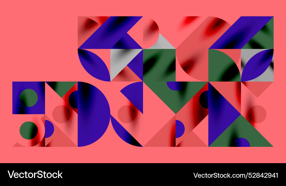 Neo memphis geometric pattern with circles Vector Image
