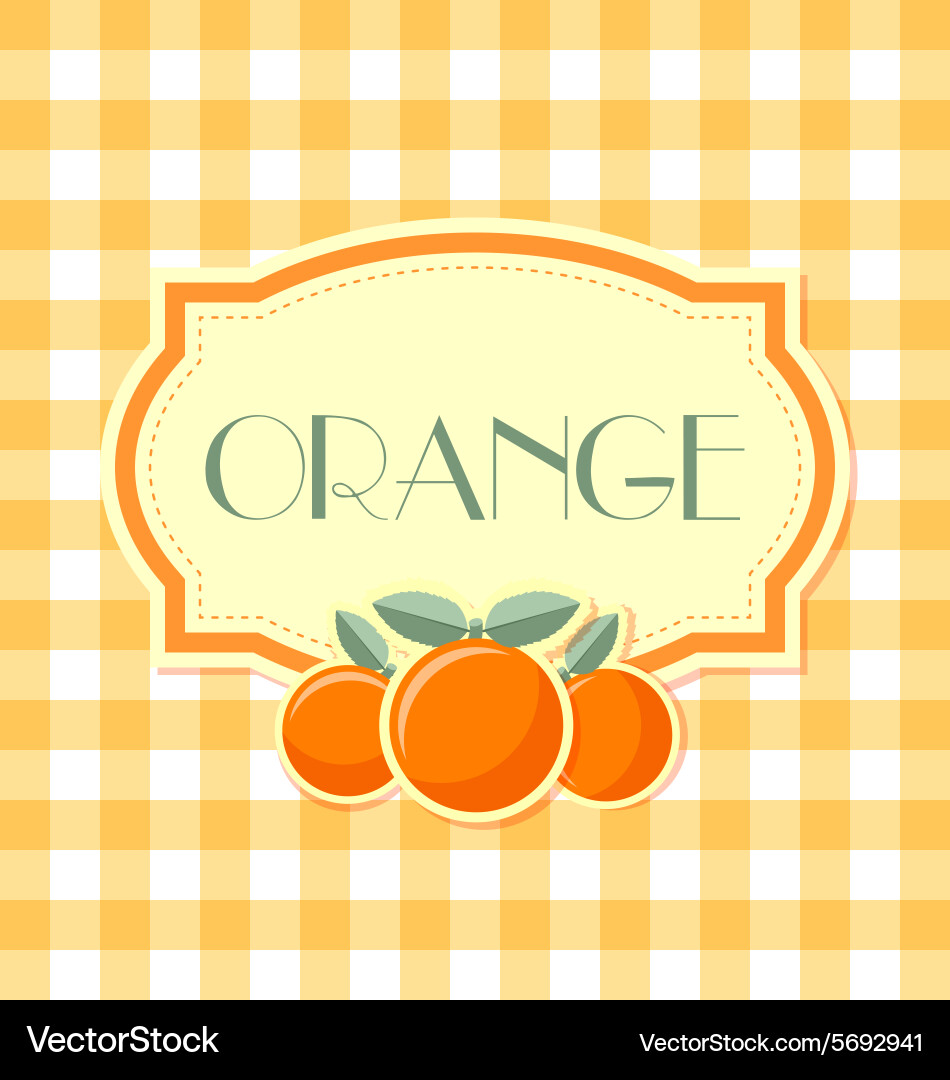 Orange label Royalty Free Vector Image - VectorStock