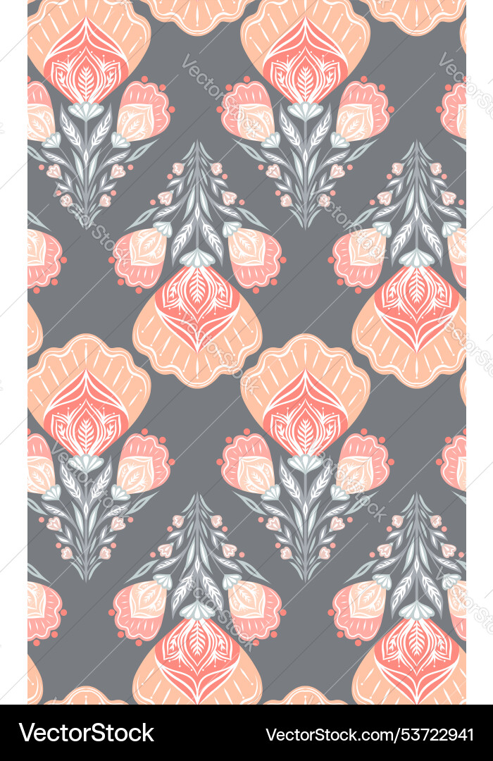 Ornamental floral pattern in delicate Royalty Free Vector