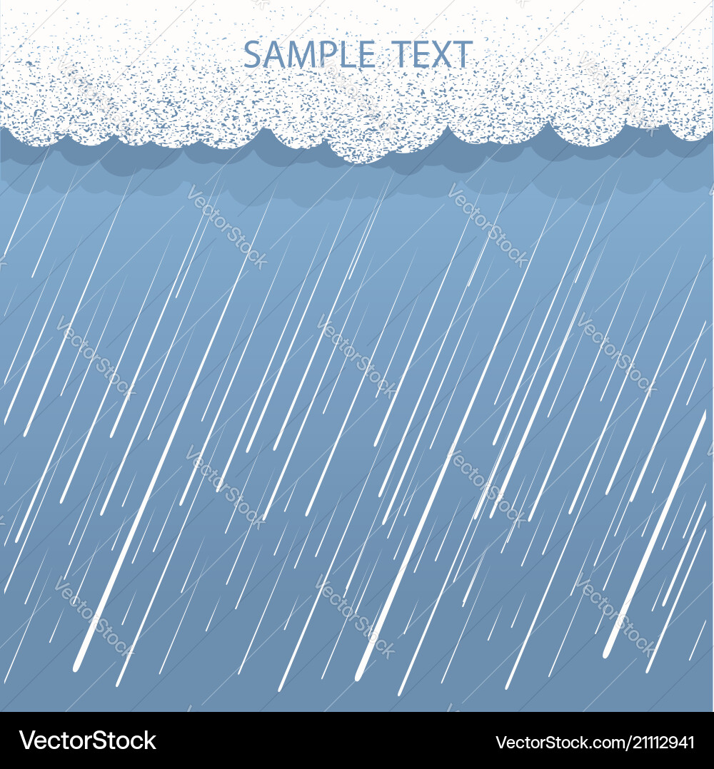 Rain background image with dark clouds in wet day Vector Image