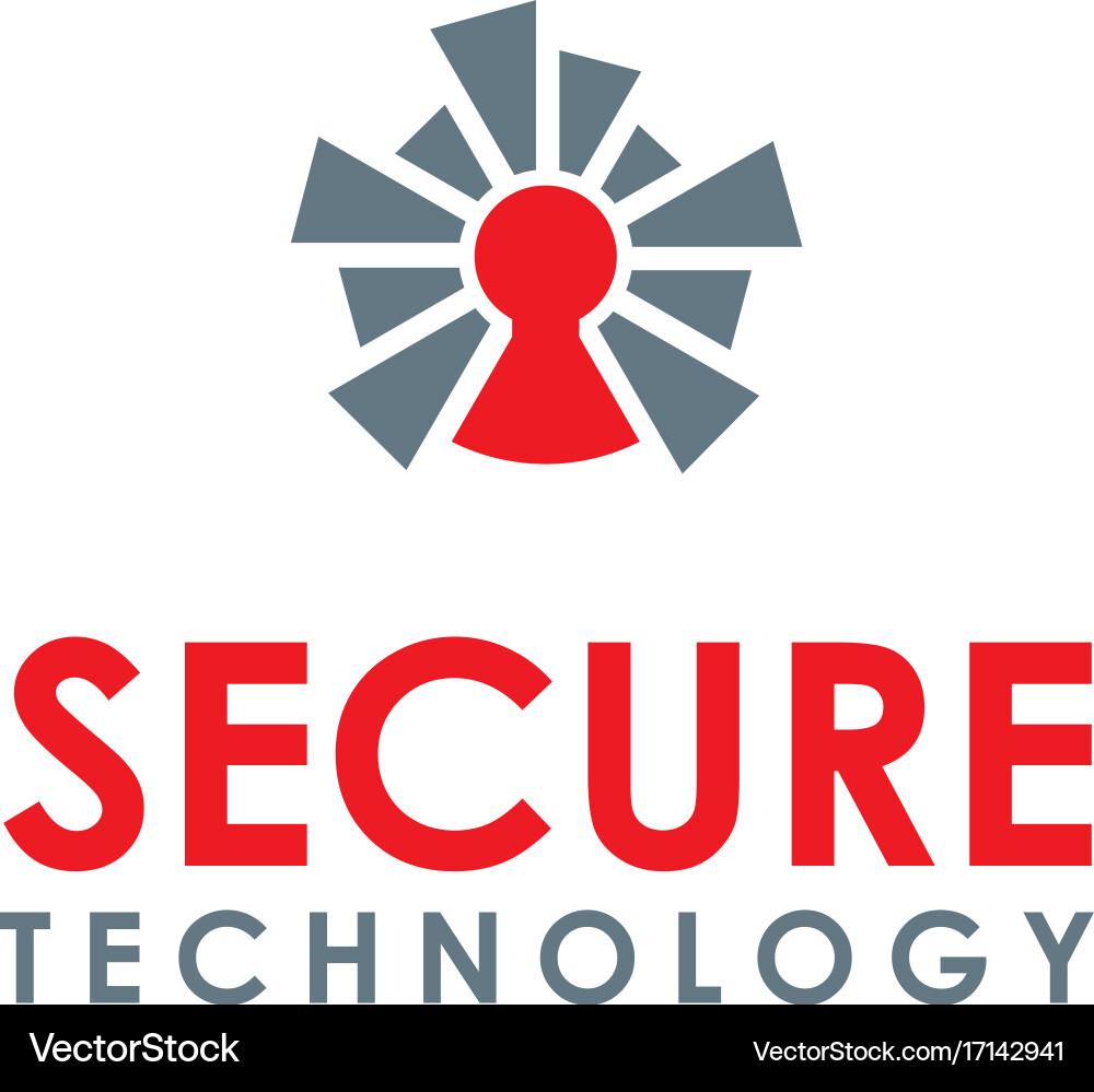 Security technology logo Royalty Free Vector Image
