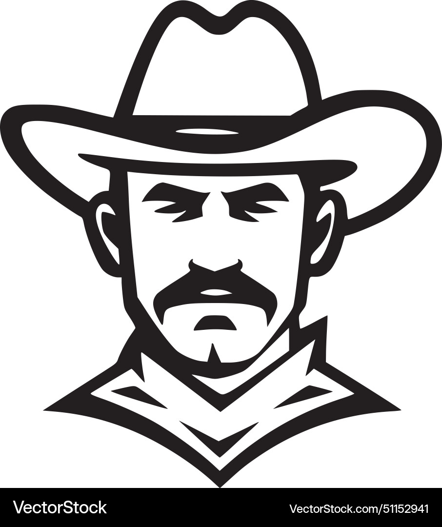 Western - black and white Royalty Free Vector Image