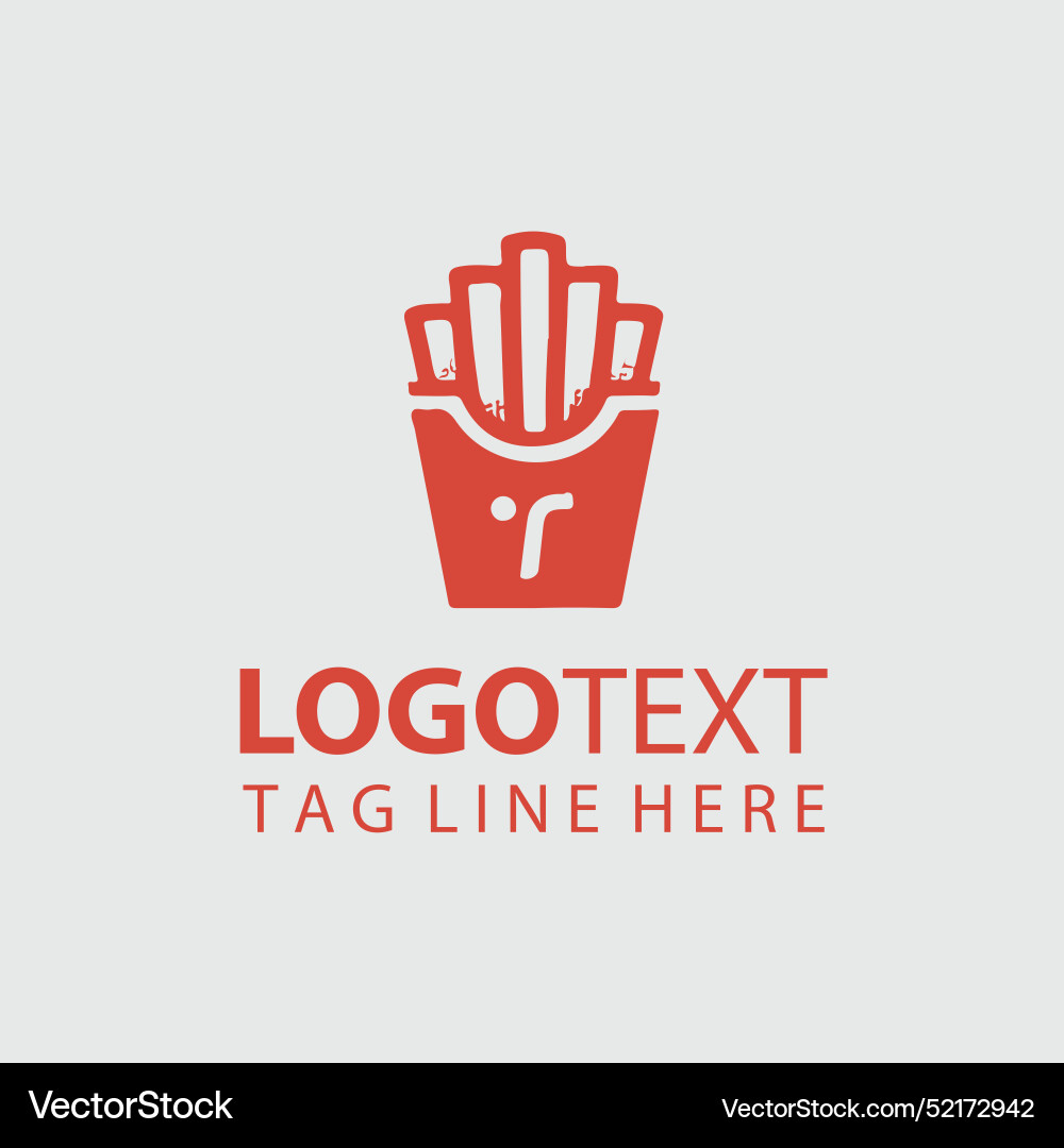 French fries logo Royalty Free Vector Image - VectorStock