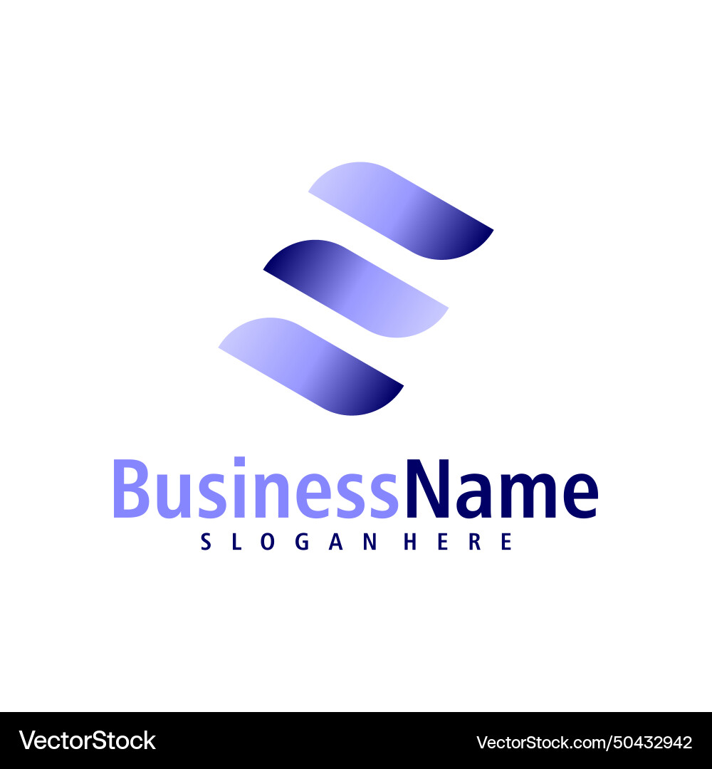 Letter e logo design creative initial Royalty Free Vector