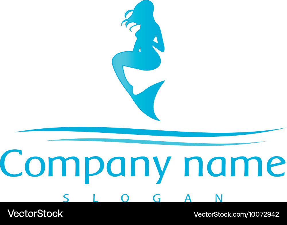 Mermaid Logo - Elegant Aquatic Brand Royalty Free Vector