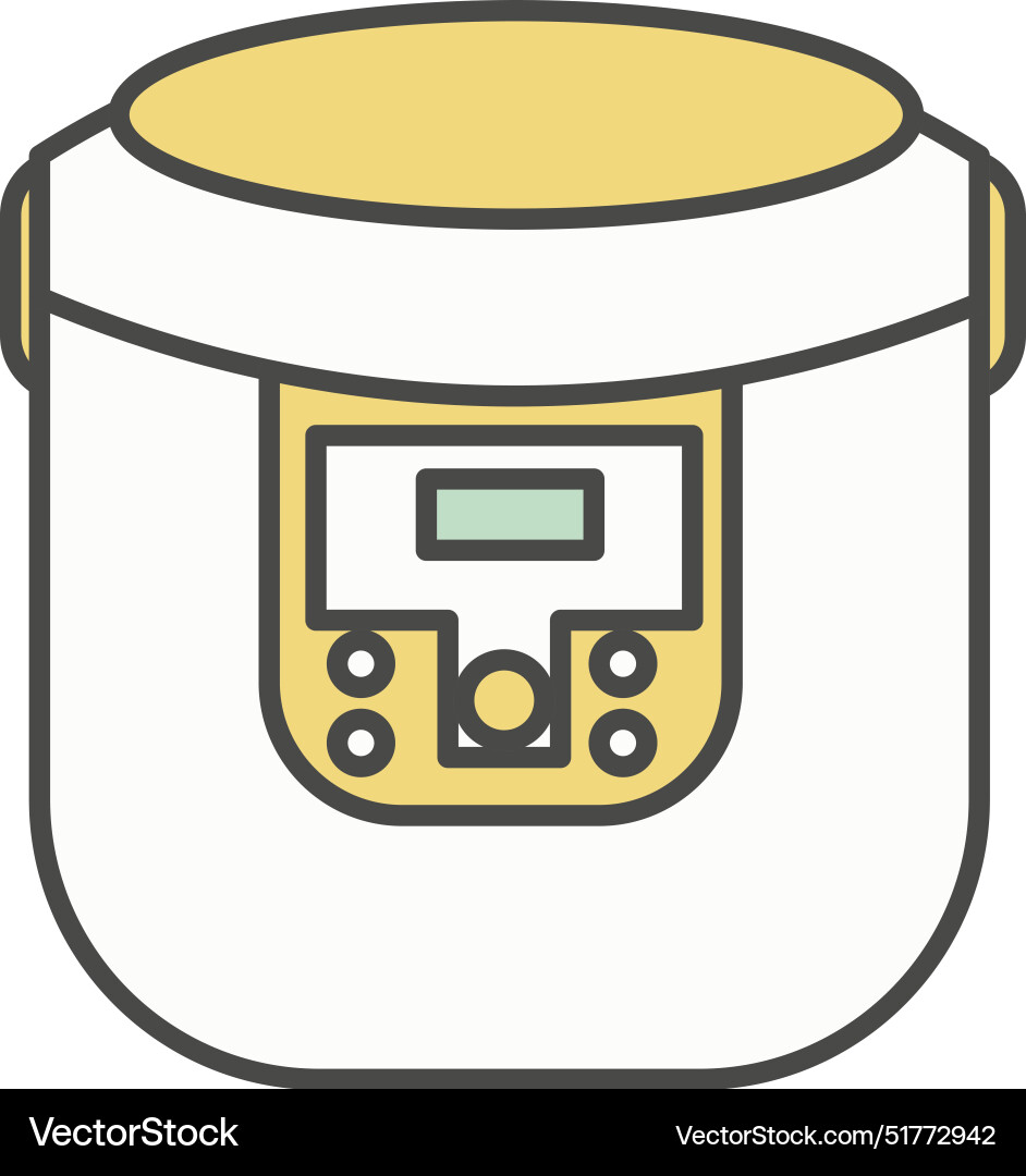 Multicooker kitchen appliance icon Royalty Free Vector Image