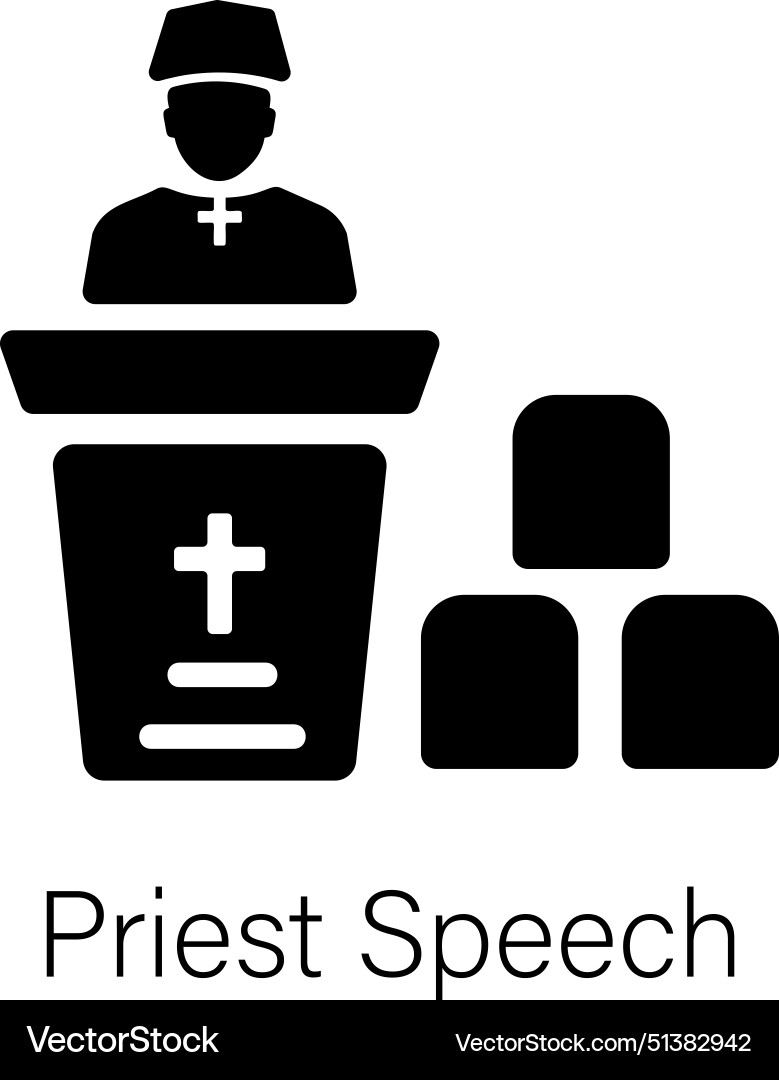 Priest speech Royalty Free Vector Image - VectorStock